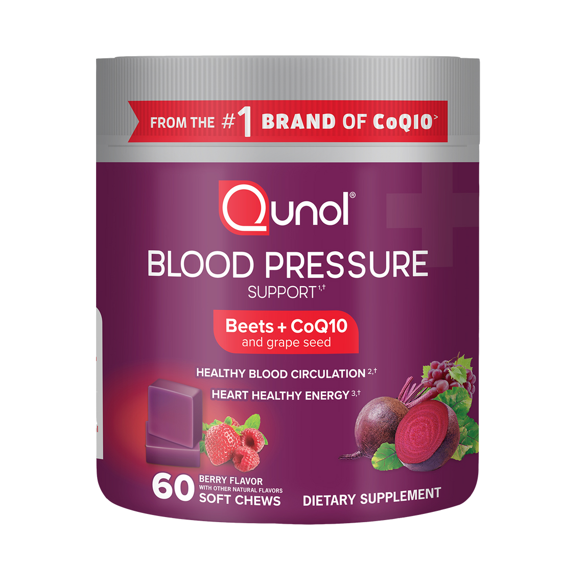 Beet Chews – Blood Pressure Chews with CoQ10 | Qunol