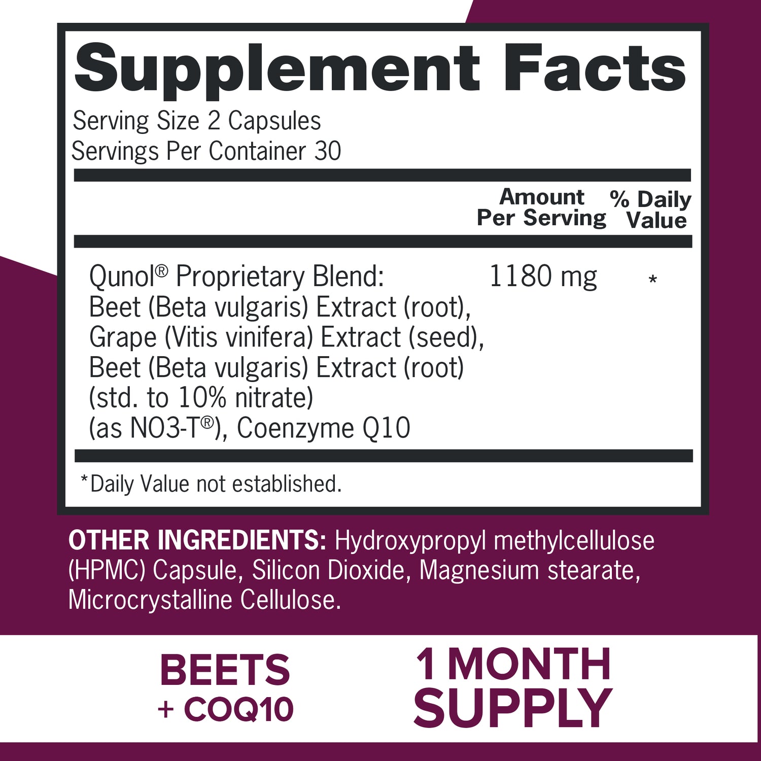 Beet Capsules for Blood Pressure Support | Qunol