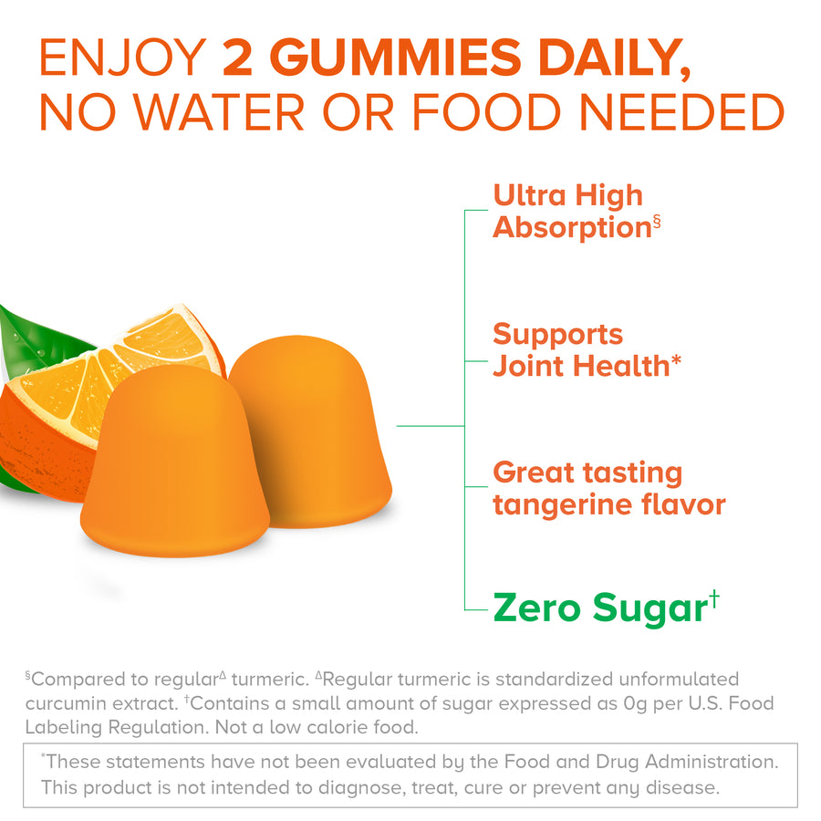 Sugar-Free Turmeric Gummies, 500mg | Qunol