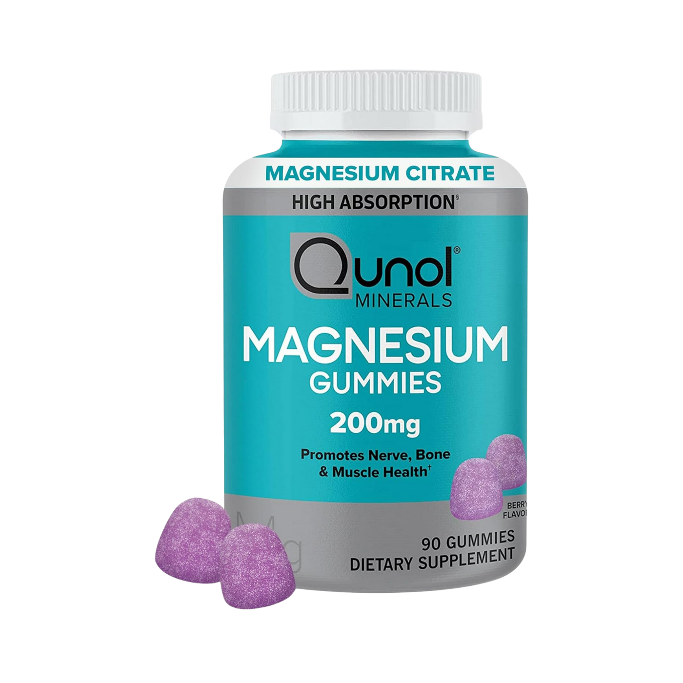 Magnesium Gummies for Adults, 200mg | Qunol