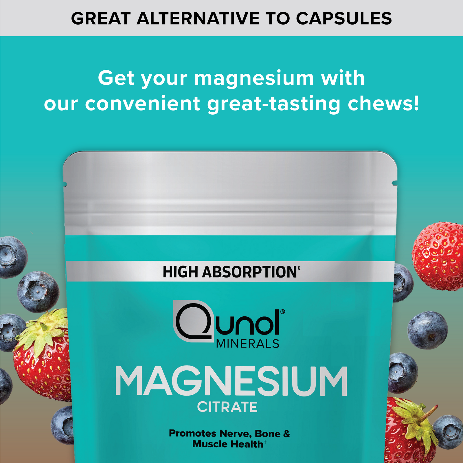 Magnesium Citrate Chews – Soft Magnesium Chewables | Qunol