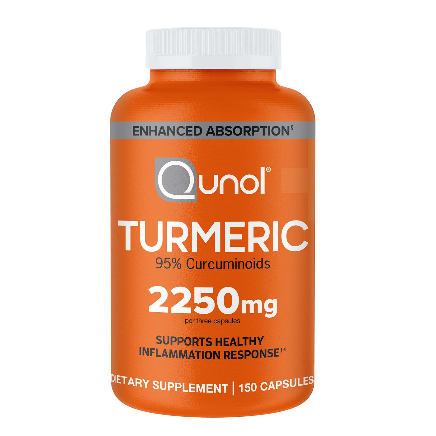 Turmeric Curcumin with Black Pepper Extract, 2250mg | Qunol
