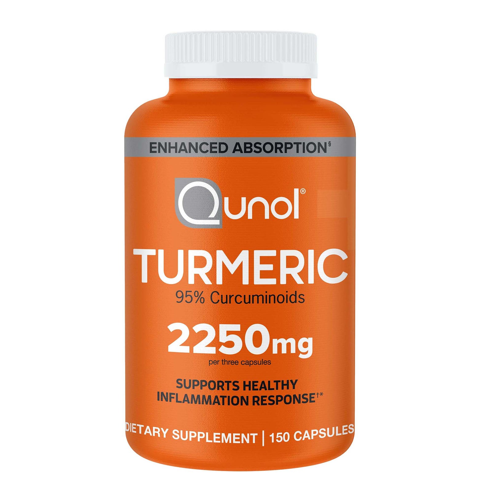 Turmeric Curcumin with Black Pepper Extract, 2250mg | Qunol