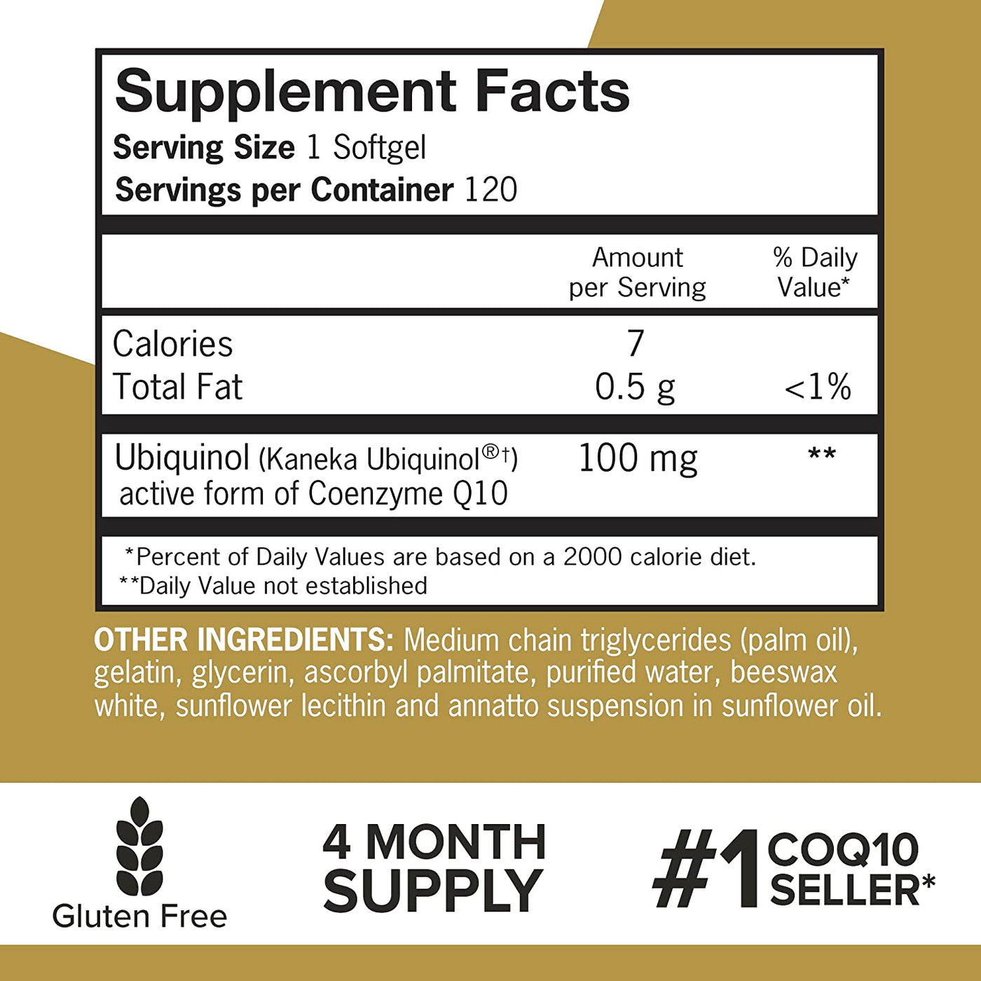 Ubiquinol, 100mg Softgels, 120ct | Qunol