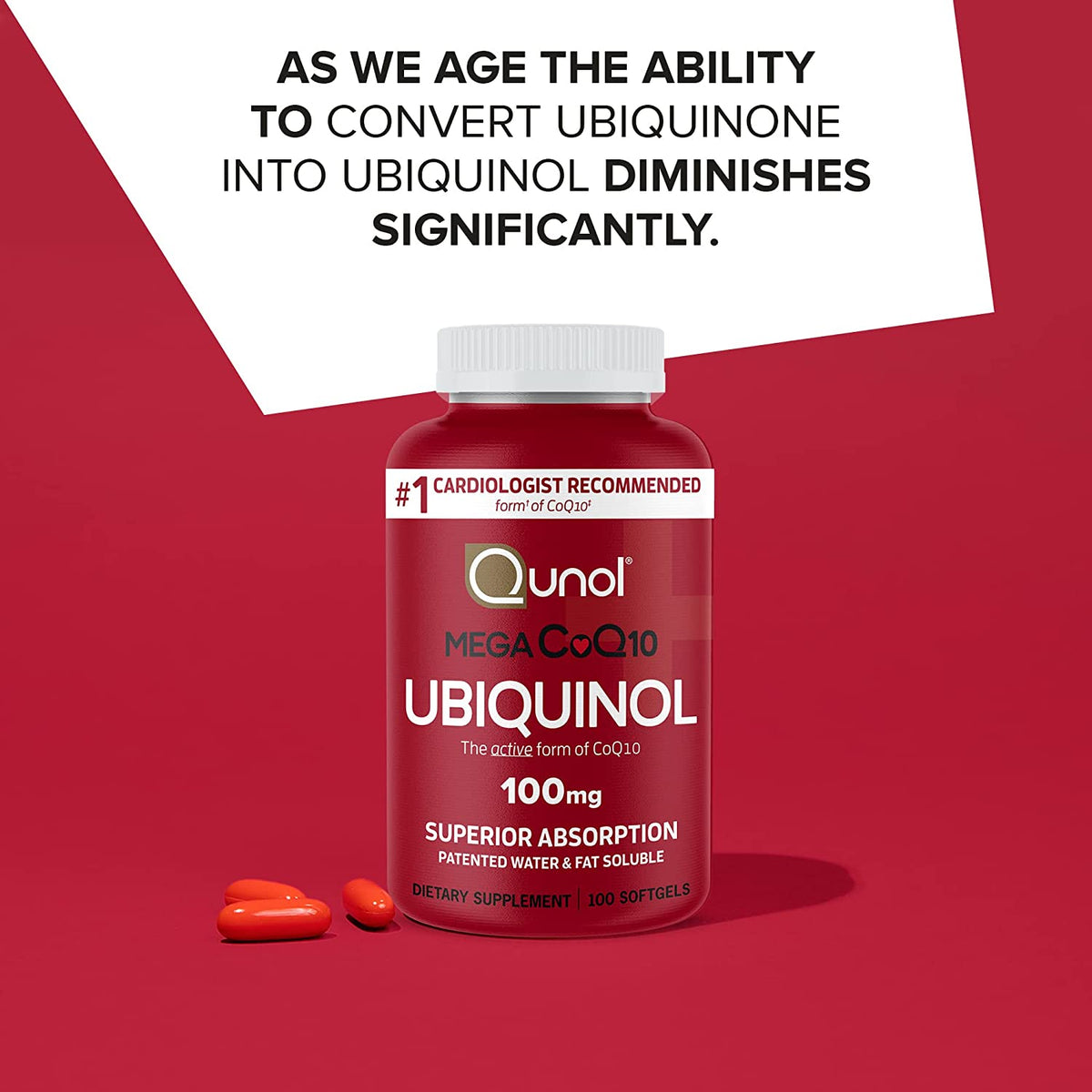 Qunol® Mega Ubiquinol CoQ10, 100 mg - Superior Absorption