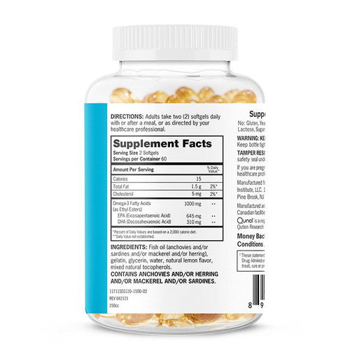 Omega-3 Mini Fish Oil Pills, 1000mg | Qunol