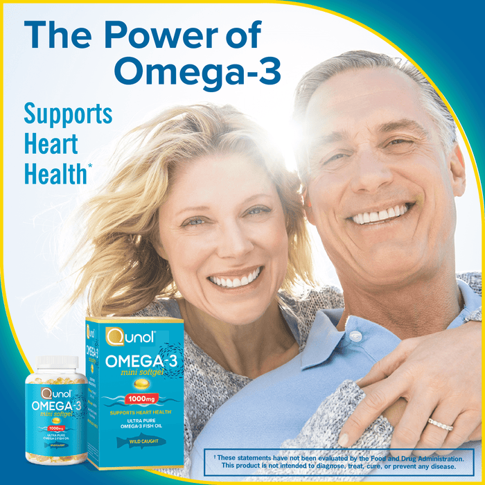 Omega-3 Mini Fish Oil Pills, 1000mg | Qunol