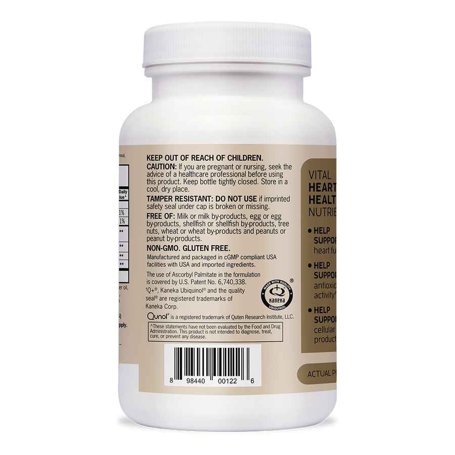 Qunol® Plus Extra Strength Ubiquinol + Omega-3 - Active Form of CoQ10